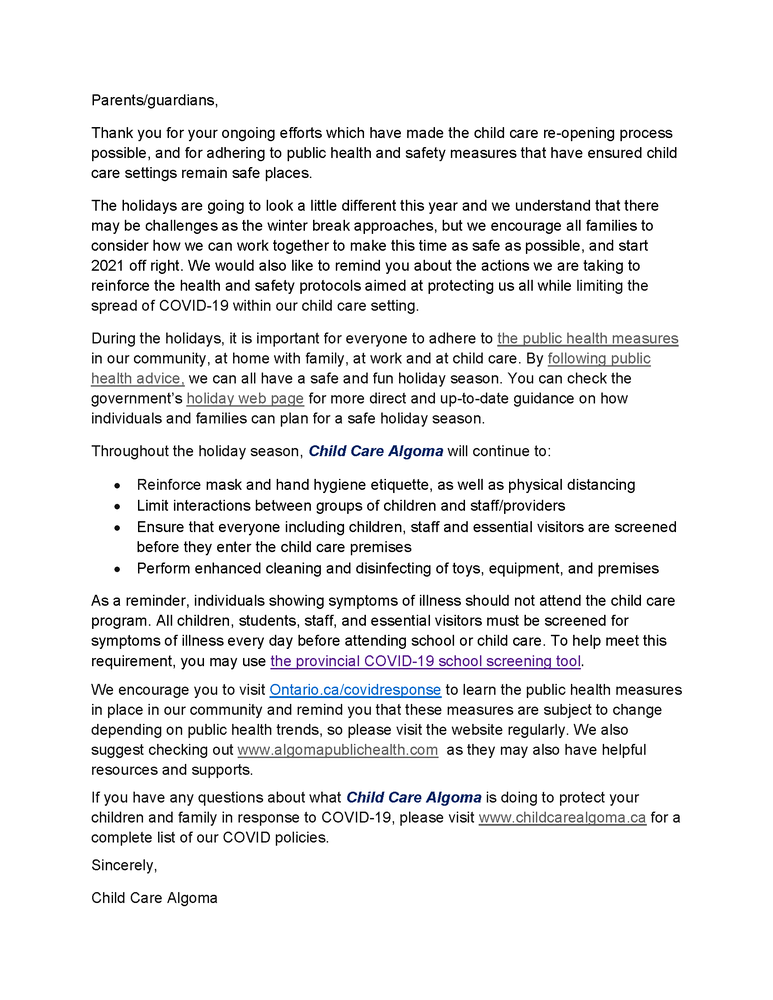 Home - Childcare Algoma